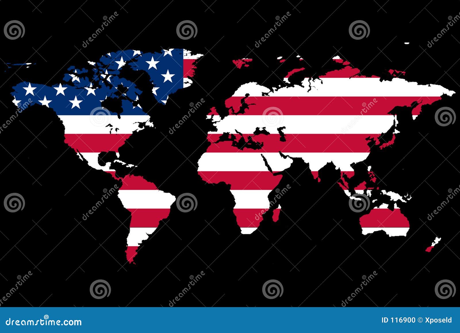 World Map US Theme stock illustration. Illustration of delineation - 116900