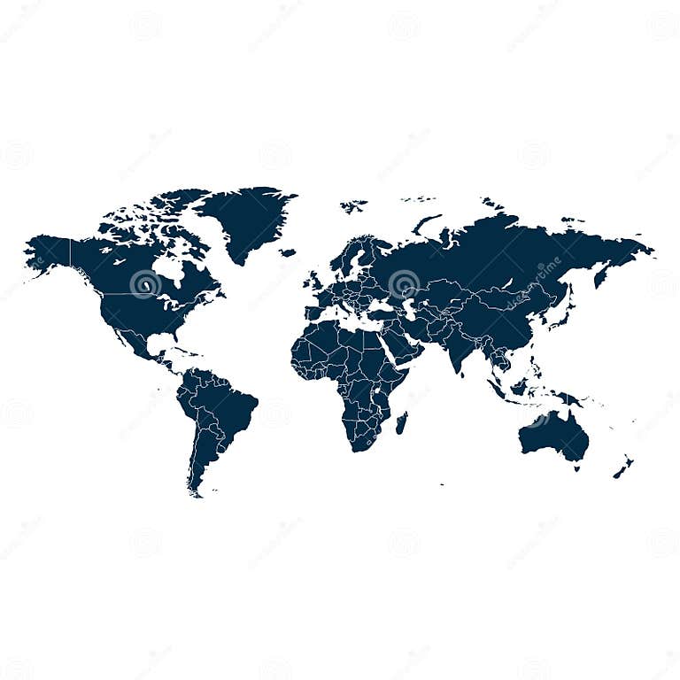 World Map Vector Abstract Illustration Stock Vector - Illustration of ...