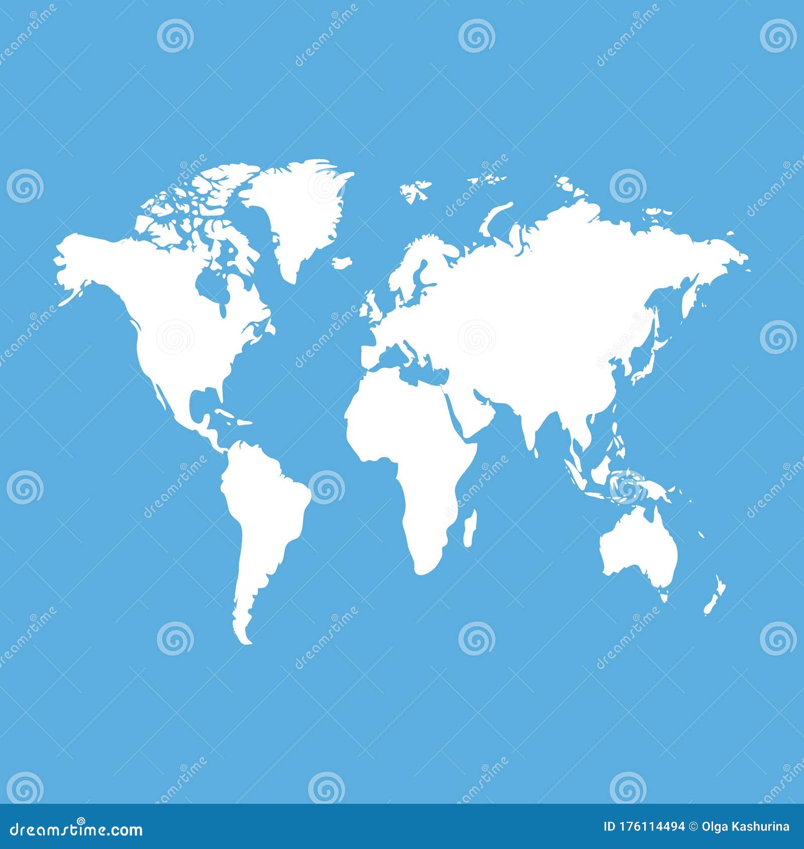 World map vector on blue stock vector. Illustration of mockup - 176114494