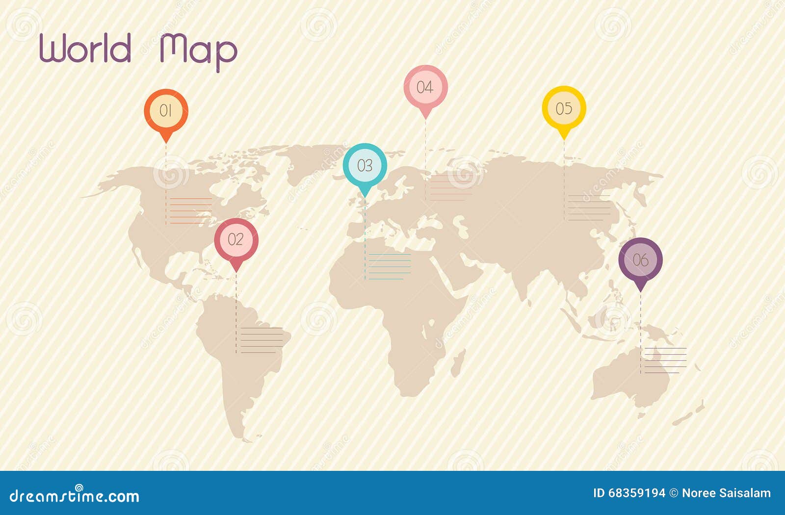 World Map Vector stock vector. Illustration of design - 68359194