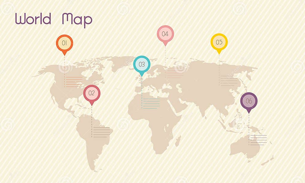 World Map Vector stock vector. Illustration of design - 68359194