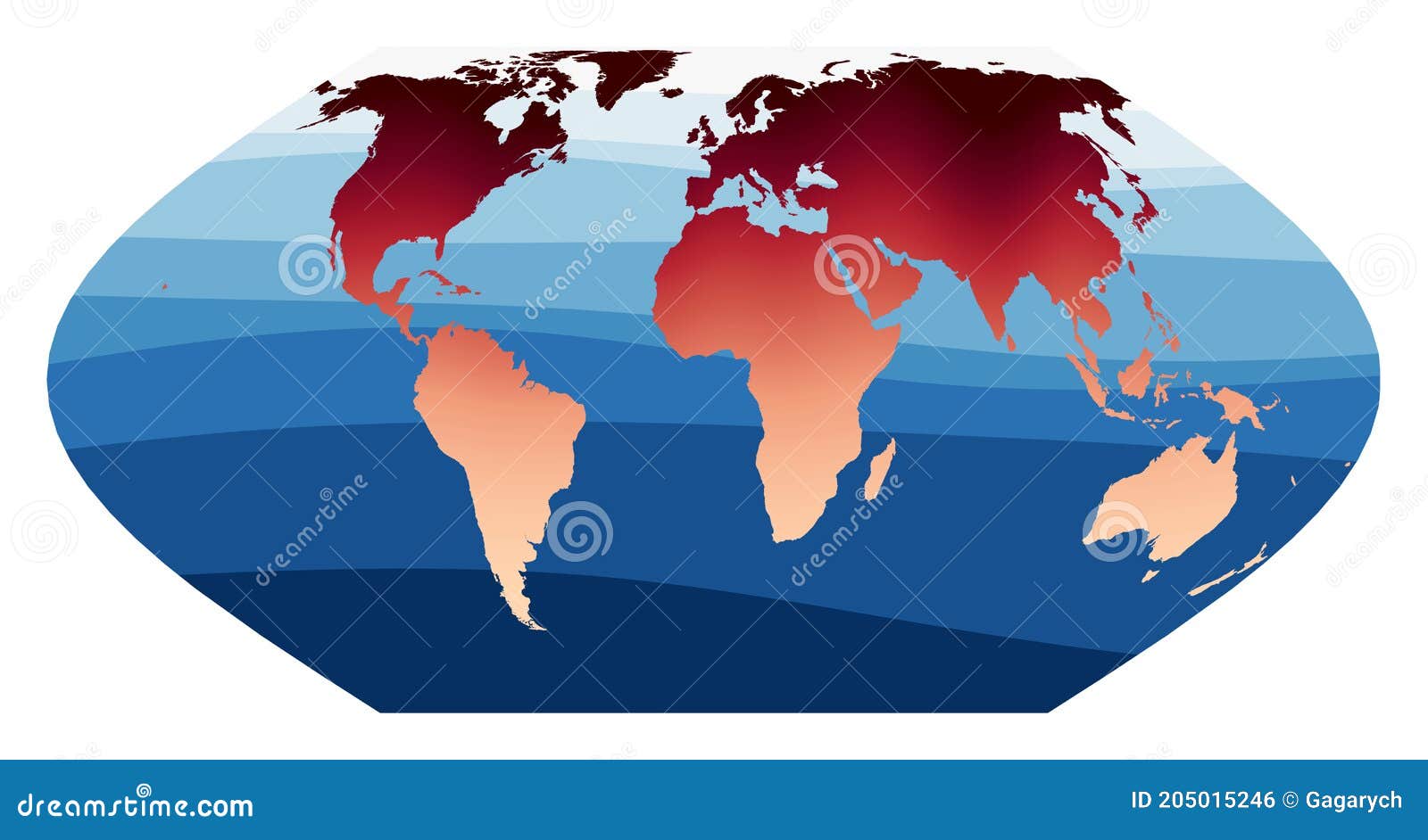 World Map Vector. Eckert VI Projection Stock Vector - Illustration of ...