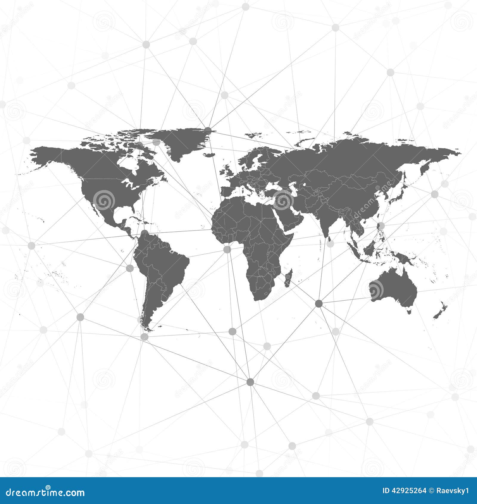 World Map Vector, Illustration for Communication Stock Vector ...