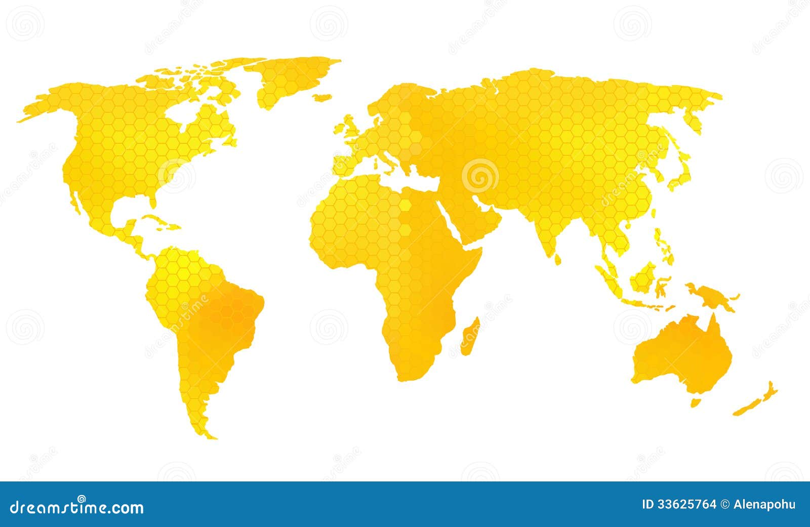World Map Vector Illustration, Honeycomb Pattern Stock Vector ...