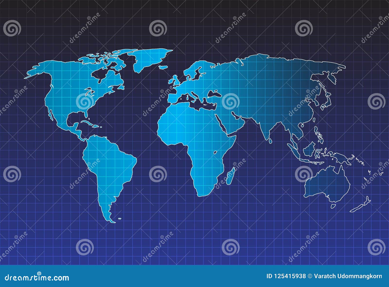 World Map Vector, InfoGraphic Concept, Flat Earth Map For Website ...