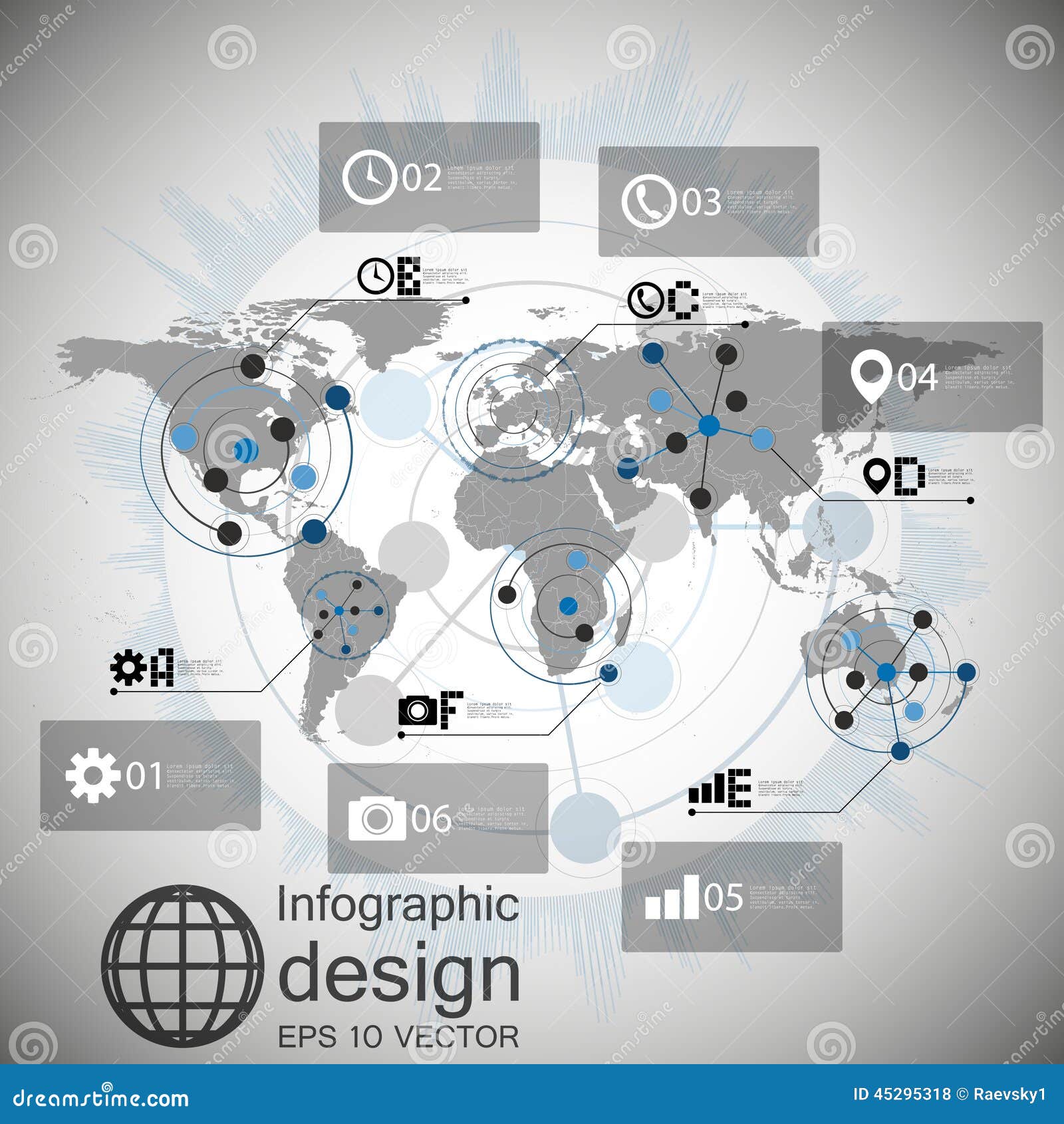 World Map Vector, Infographic Design Illustration Stock Vector ...