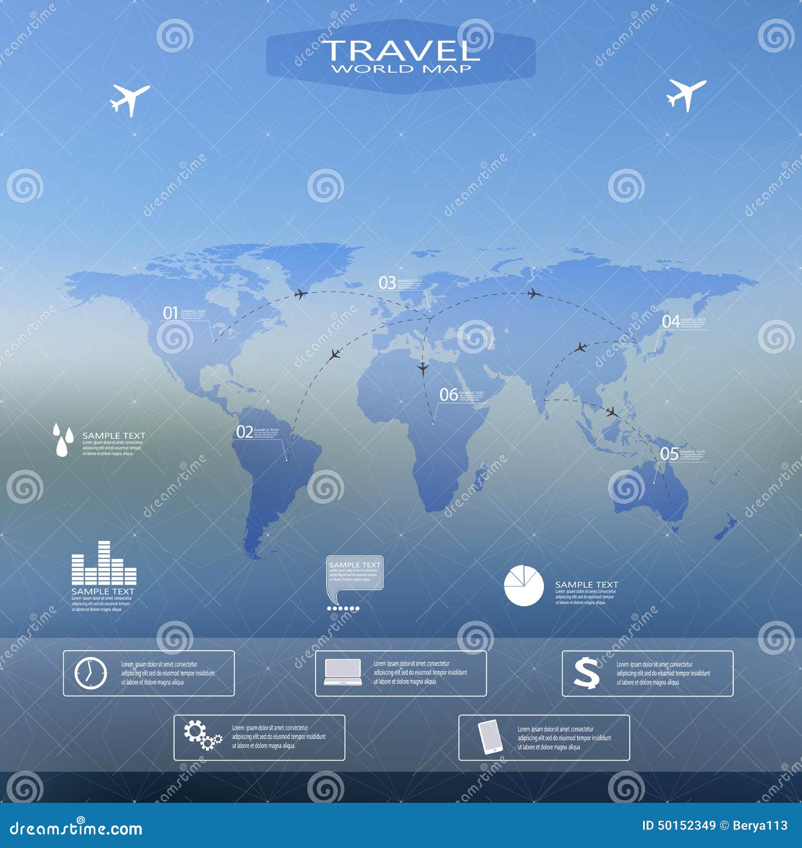 World Map Vector Infographic Template with Blurred Stock Vector ... World Map Vector Infographic Template with Blurred Stock Vector ...