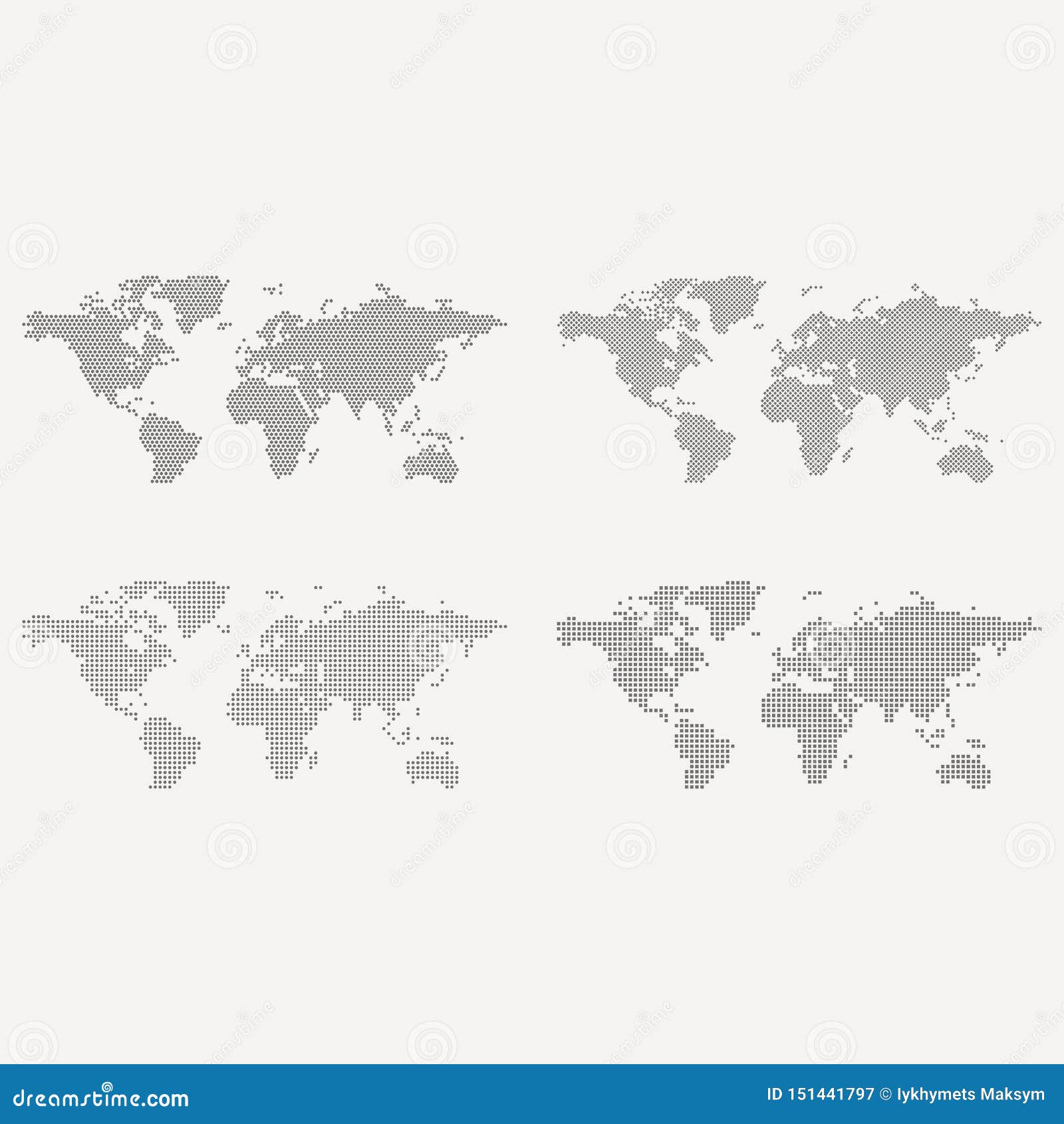 World Map Vector, Isolated on White Background. Flat Earth, Gray Map ...