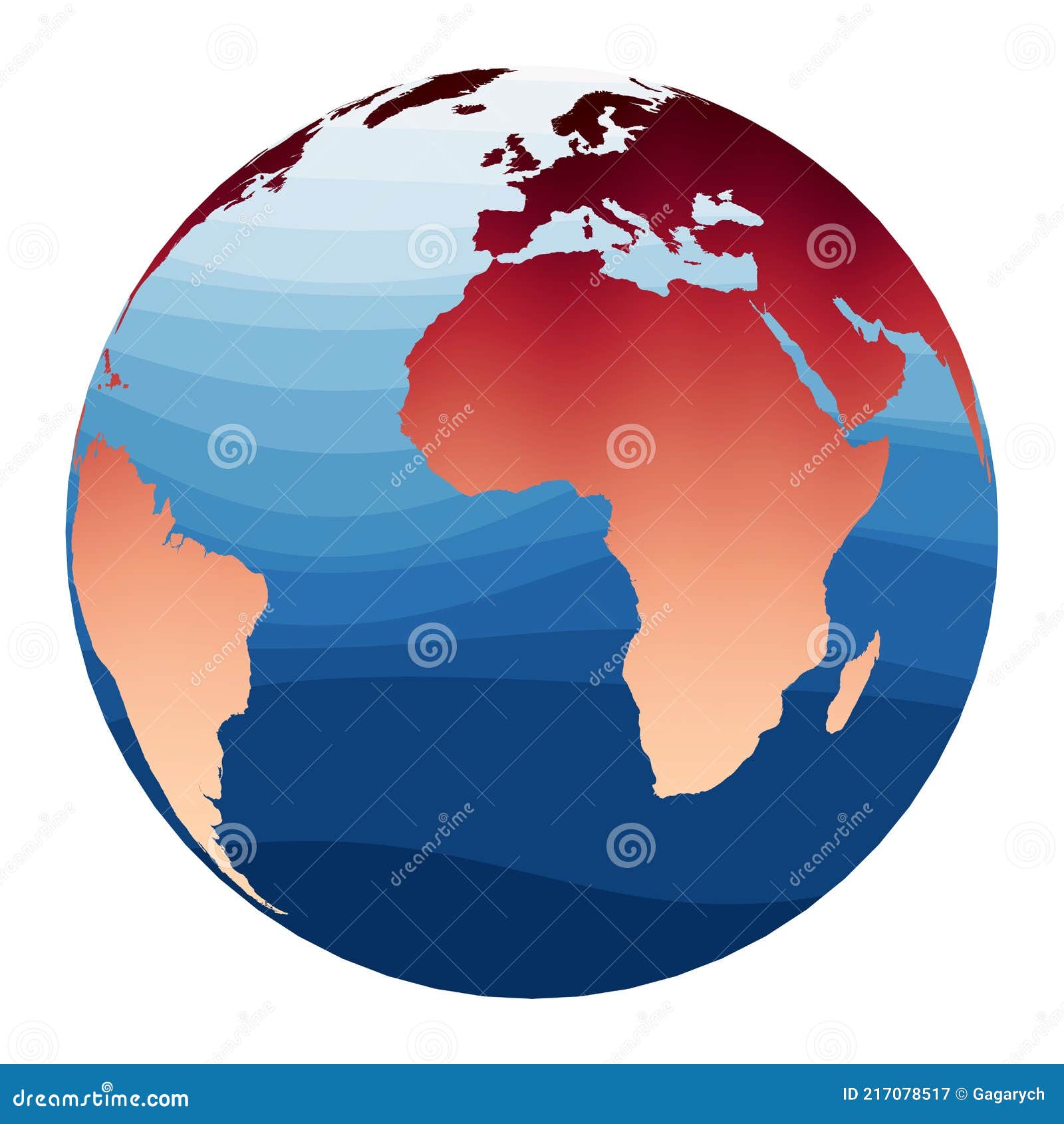 World Map. Orthographic Projection. Cartoon Vector | CartoonDealer.com ...