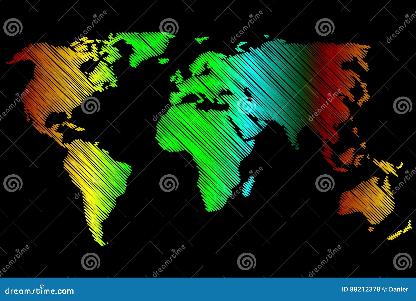 World Map - Vector Scribble Stock Vector - Illustration of graphic ...