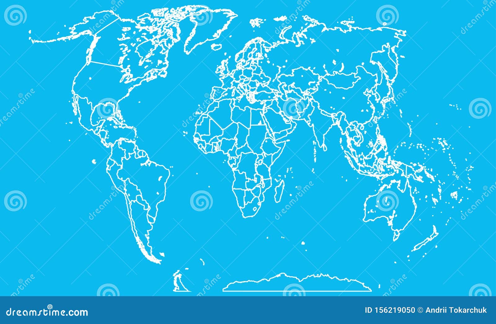 World Map Vector Template, Worldwide Info Graphic Stock Vector ...
