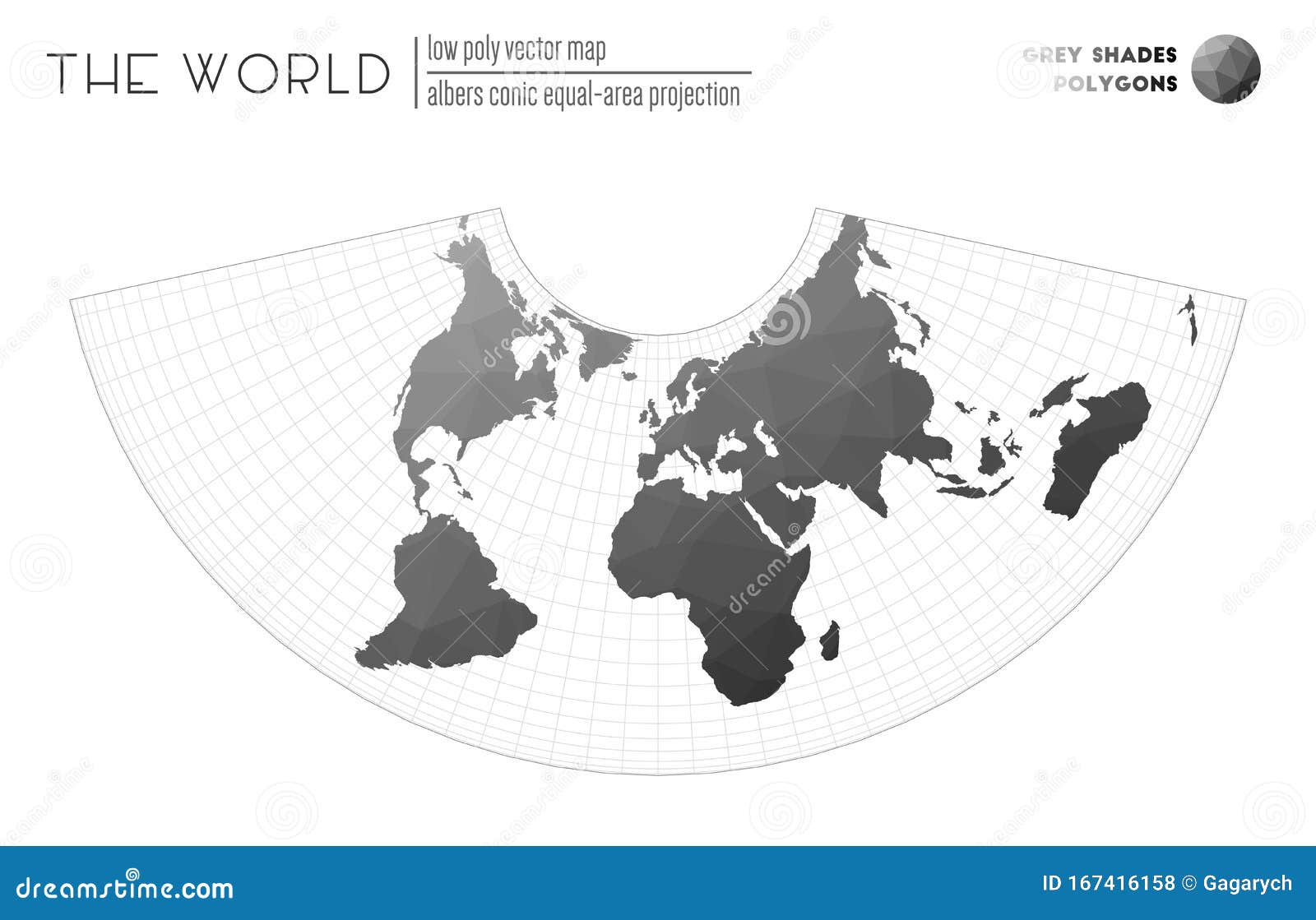 World Map with Vibrant Triangles. Stock Vector - Illustration of ...