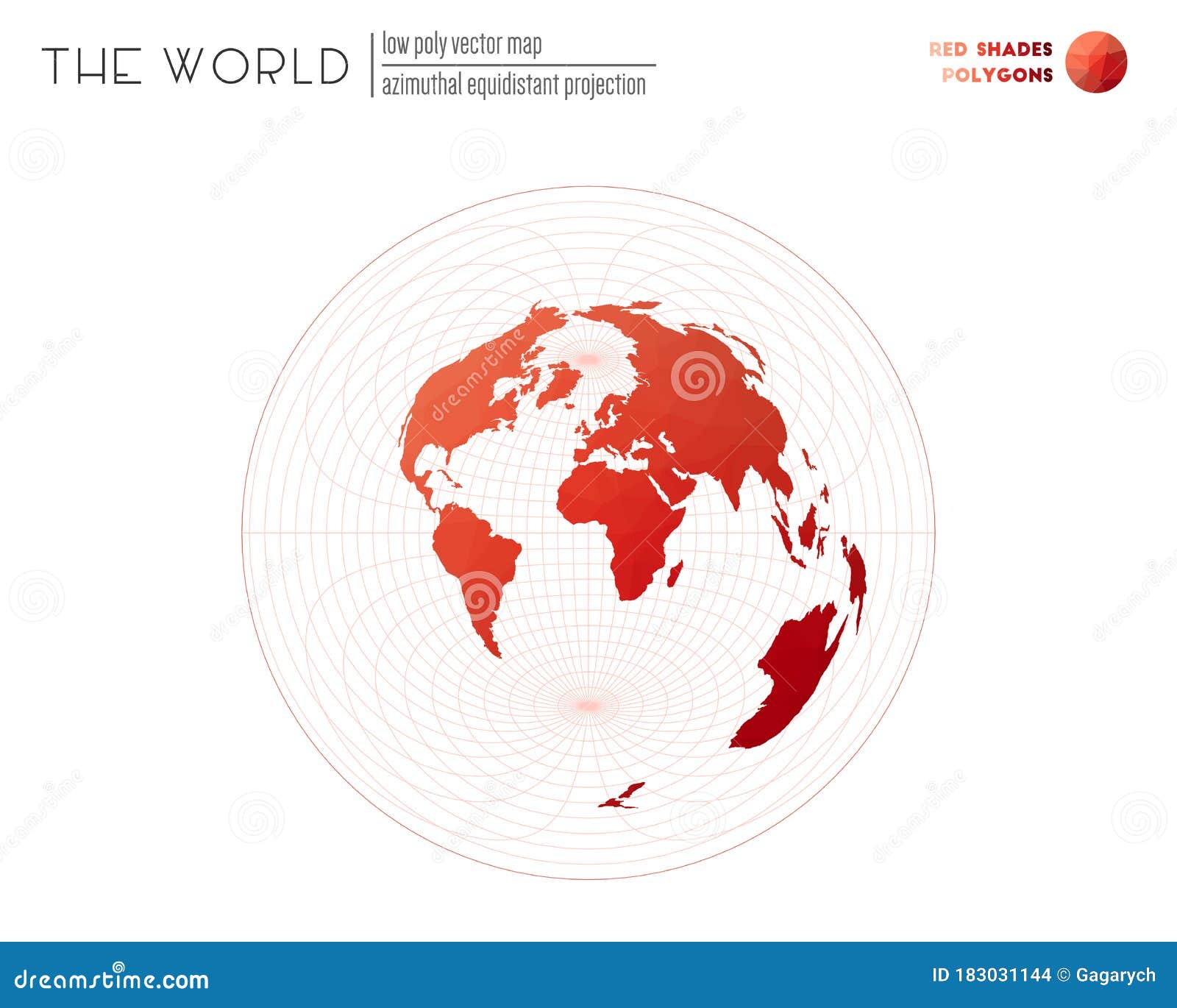 World Map with Vibrant Triangles. Stock Vector - Illustration of card ...
