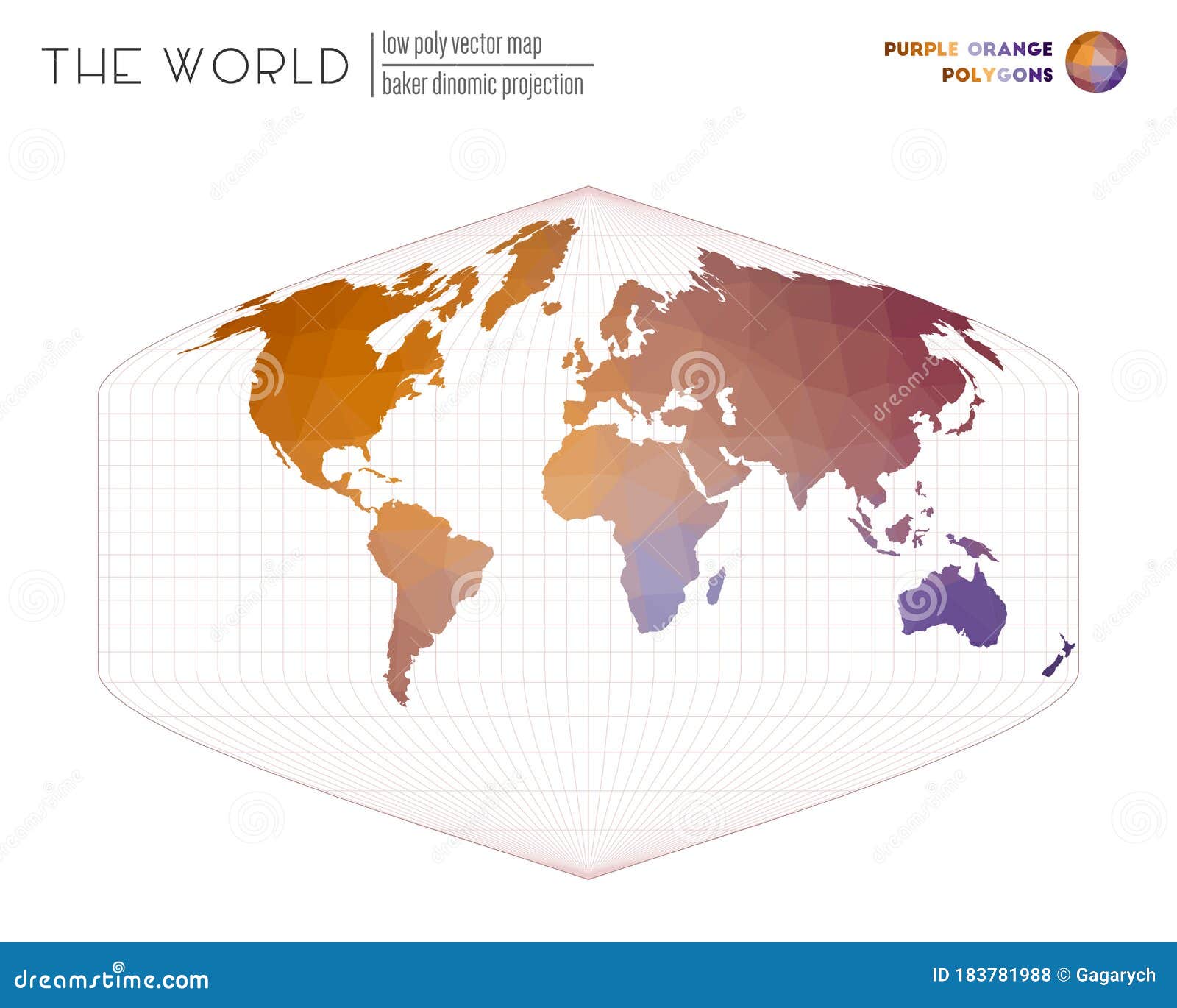World Map with Vibrant Triangles. Stock Vector - Illustration of ...