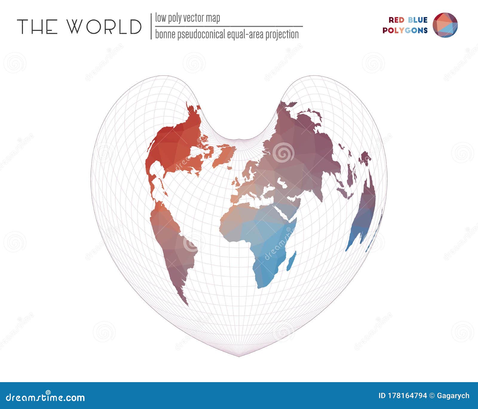 World Map with Vibrant Triangles. Stock Vector - Illustration of ...