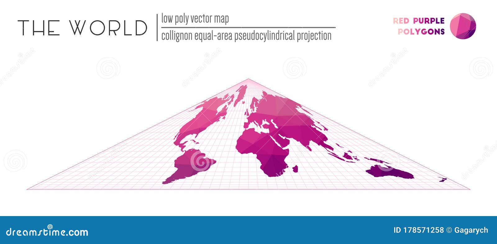 World Map with Vibrant Triangles. Stock Vector - Illustration of ...
