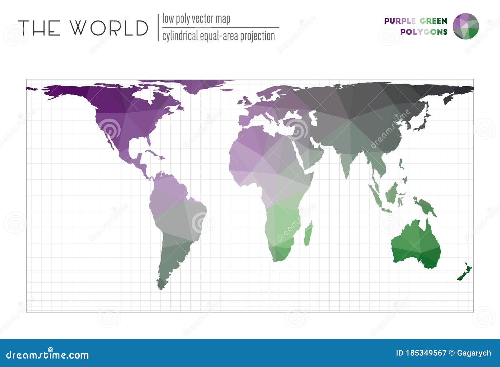 World Map with Vibrant Triangles. Stock Vector - Illustration of ...