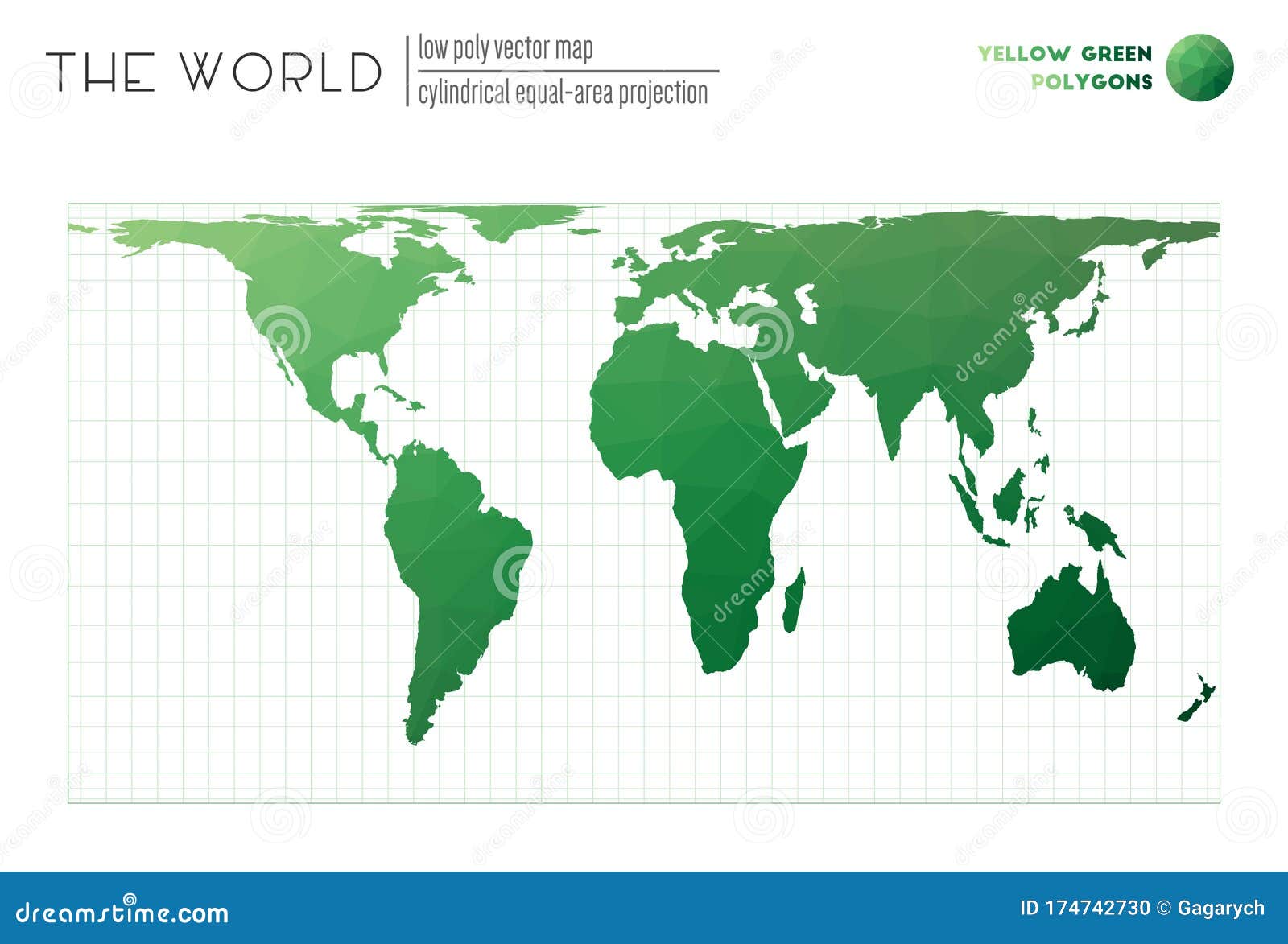 World Map with Vibrant Triangles. Stock Vector - Illustration of ...