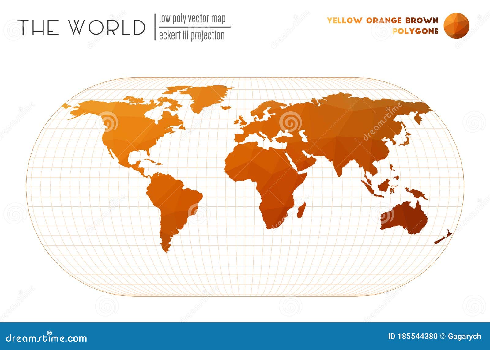World Map with Vibrant Triangles. Stock Vector - Illustration of ...