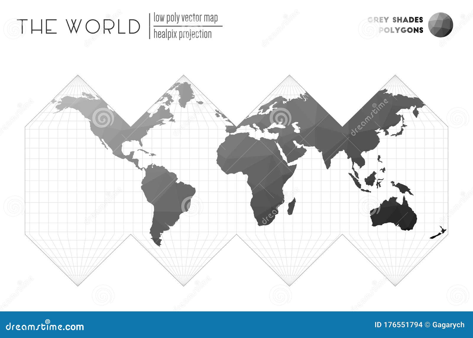 World Map with Vibrant Triangles. Stock Illustration - Illustration of ...