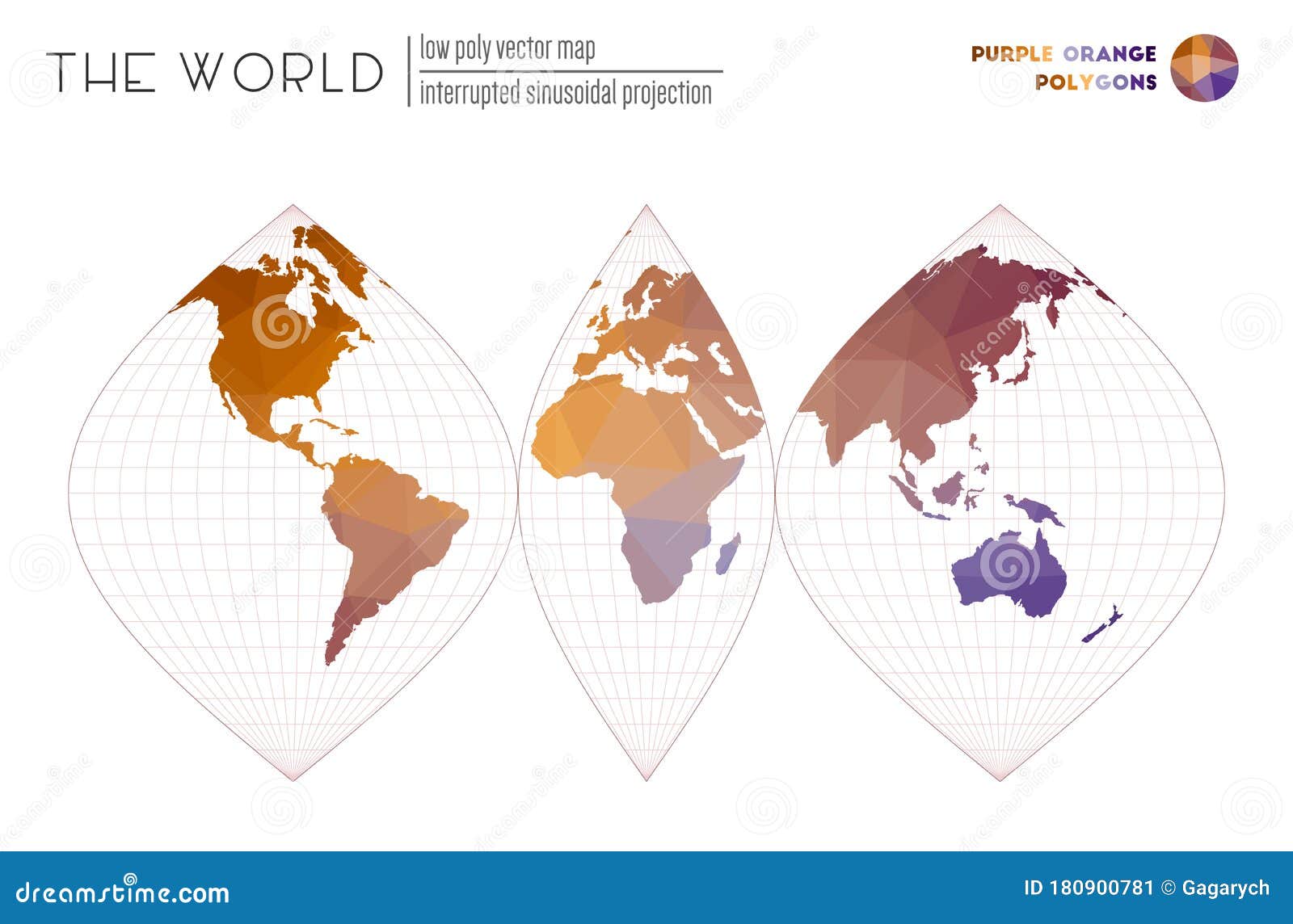 World Map with Vibrant Triangles. Stock Vector - Illustration of custom ...