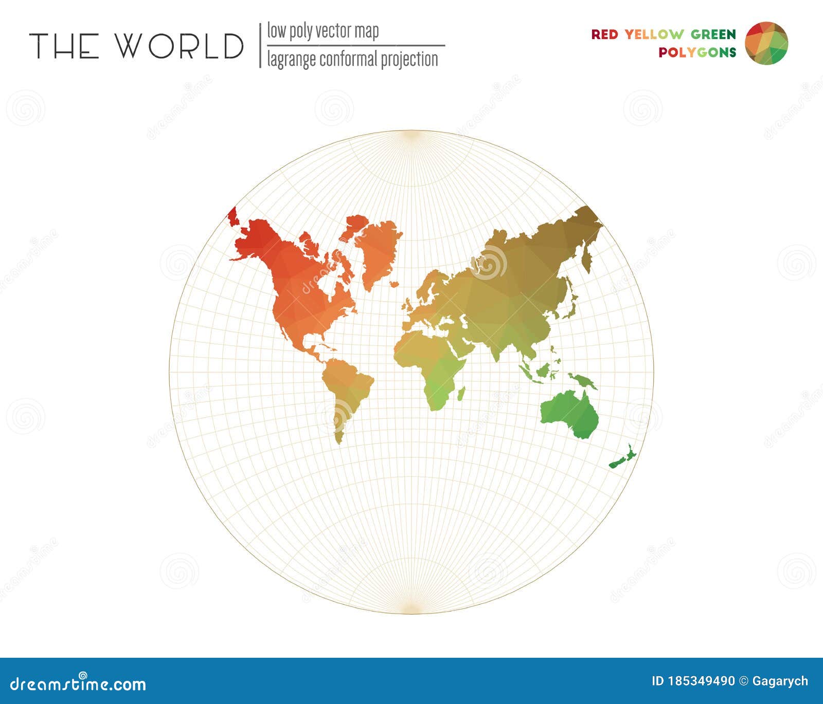 World Map with Vibrant Triangles. Stock Vector - Illustration of ...