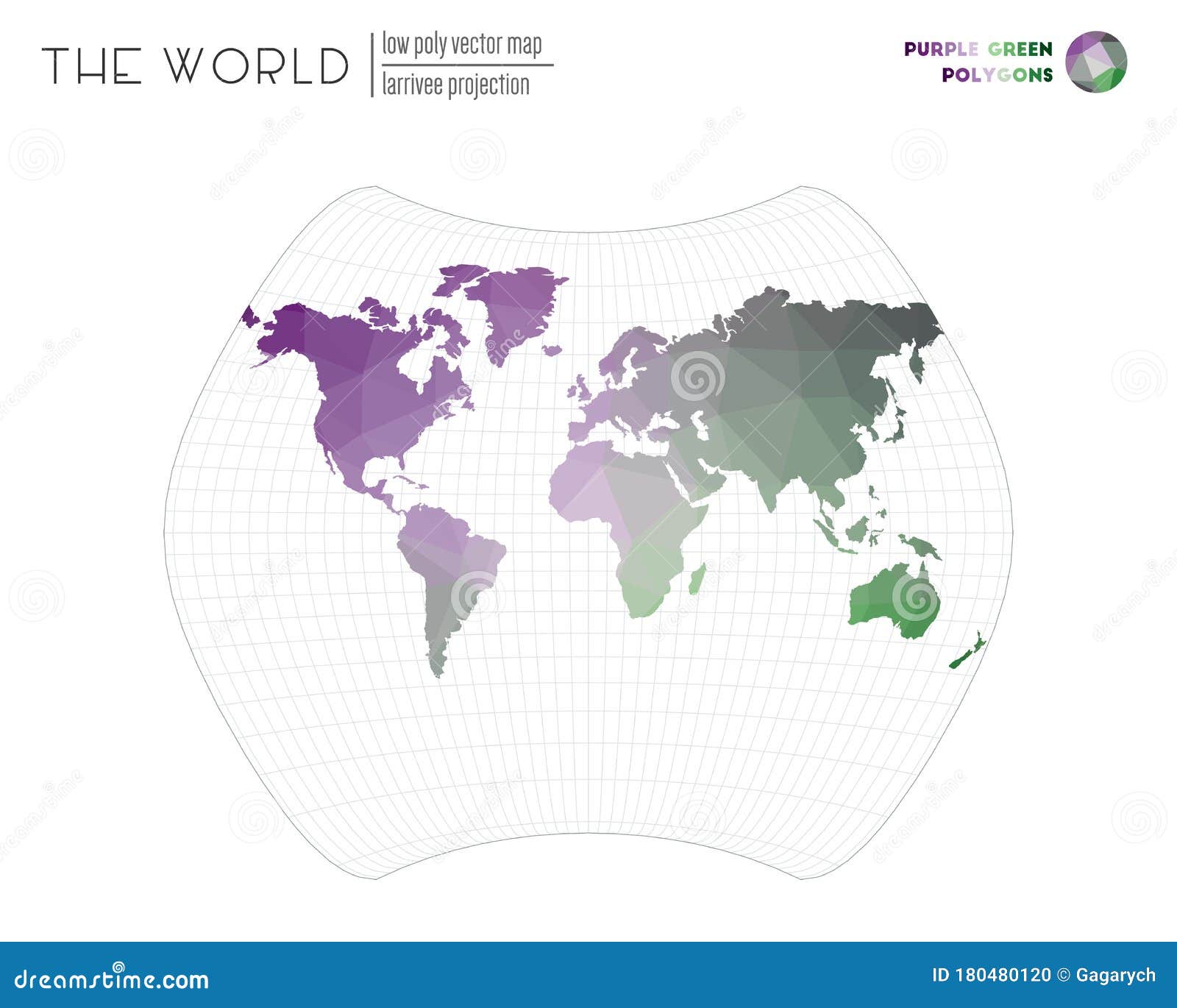 World Map with Vibrant Triangles. Stock Vector - Illustration of ...