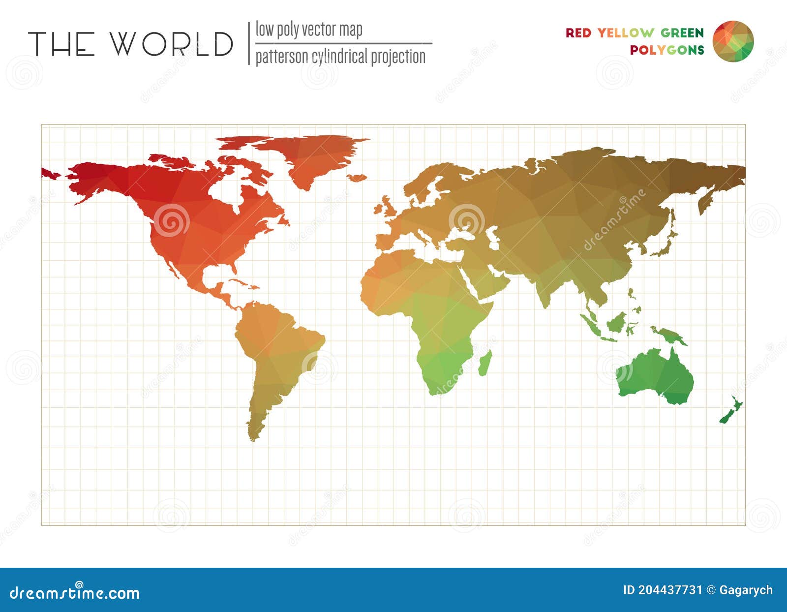 World Map with Vibrant Triangles.. Stock Vector - Illustration of ...