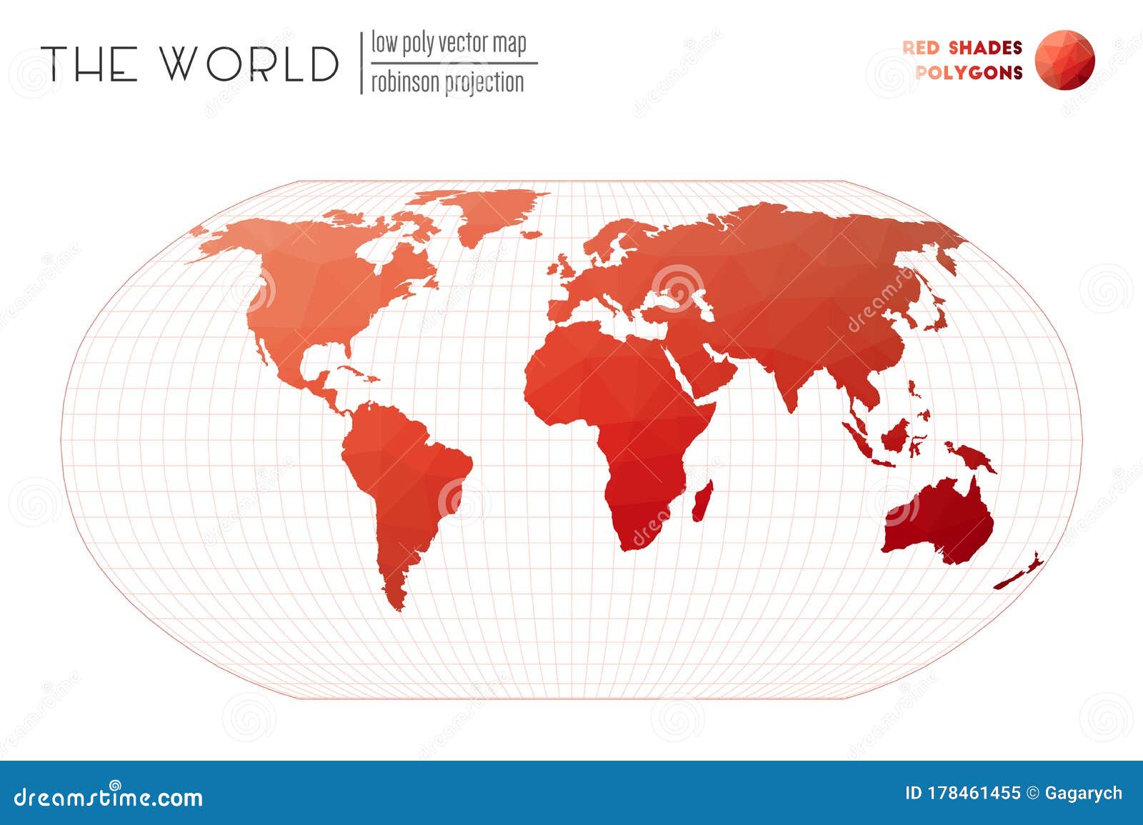 World Map with Vibrant Triangles. Stock Vector - Illustration of ...