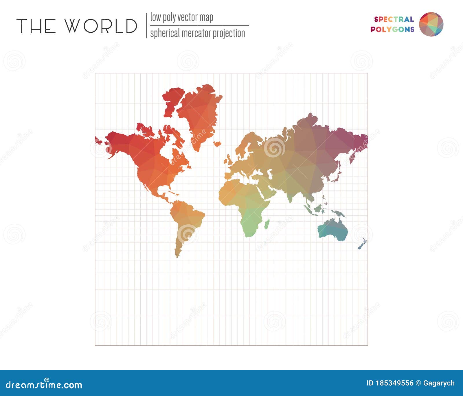 World Map with Vibrant Triangles. Stock Vector - Illustration of planet ...