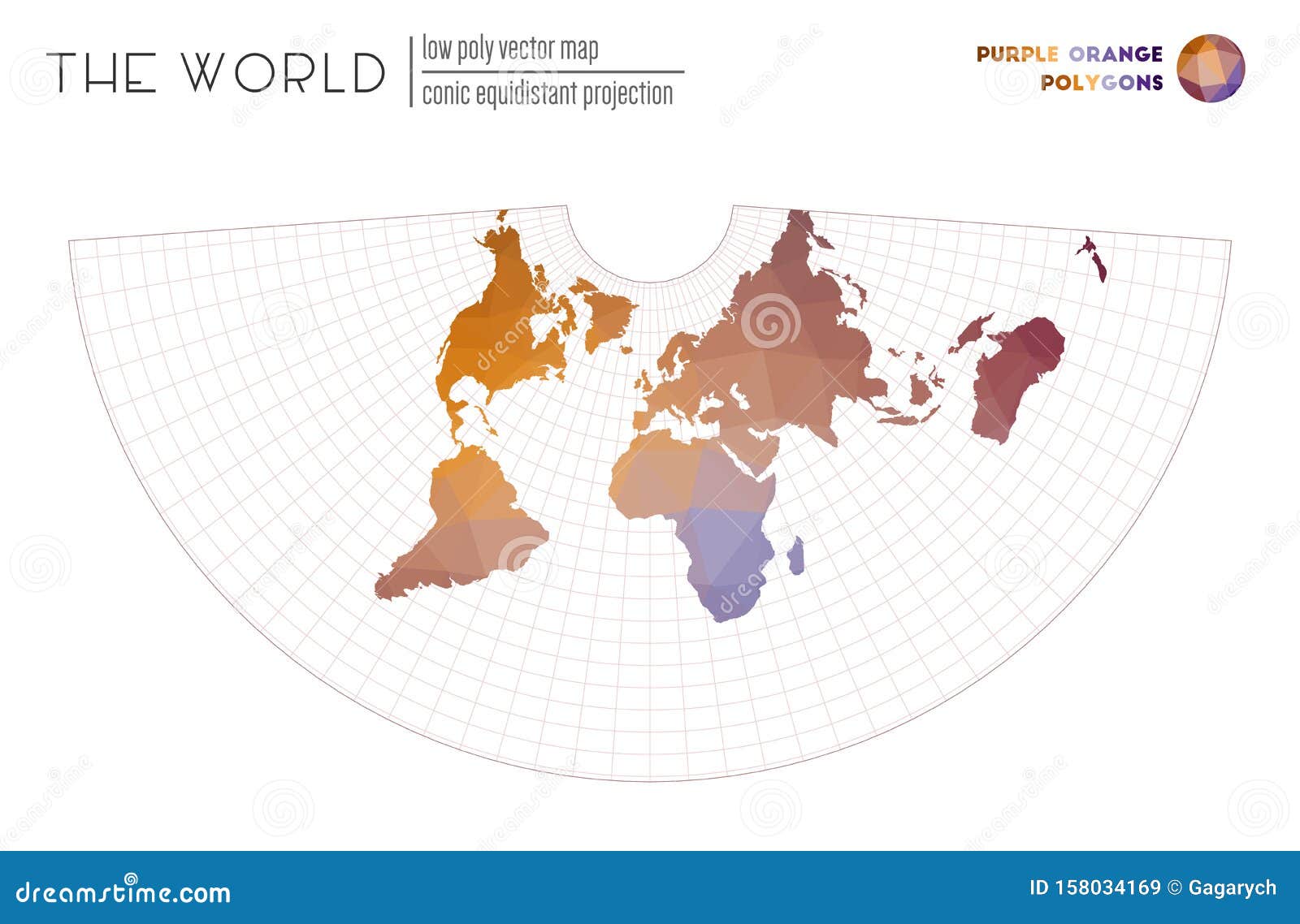 World Map with Vibrant Triangles. Stock Vector - Illustration of ...