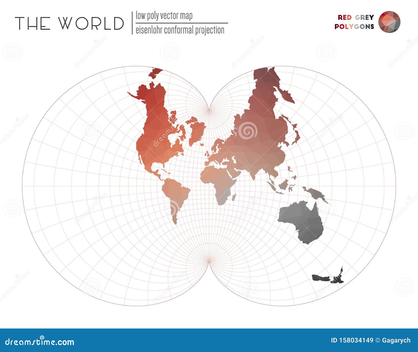 World Map with Vibrant Triangles. Stock Vector - Illustration of design ...
