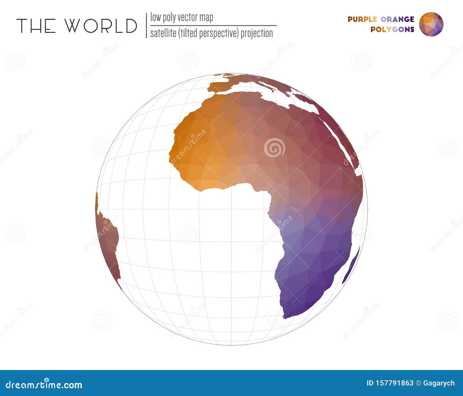 World Map with Vibrant Triangles. Stock Vector - Illustration of global ...