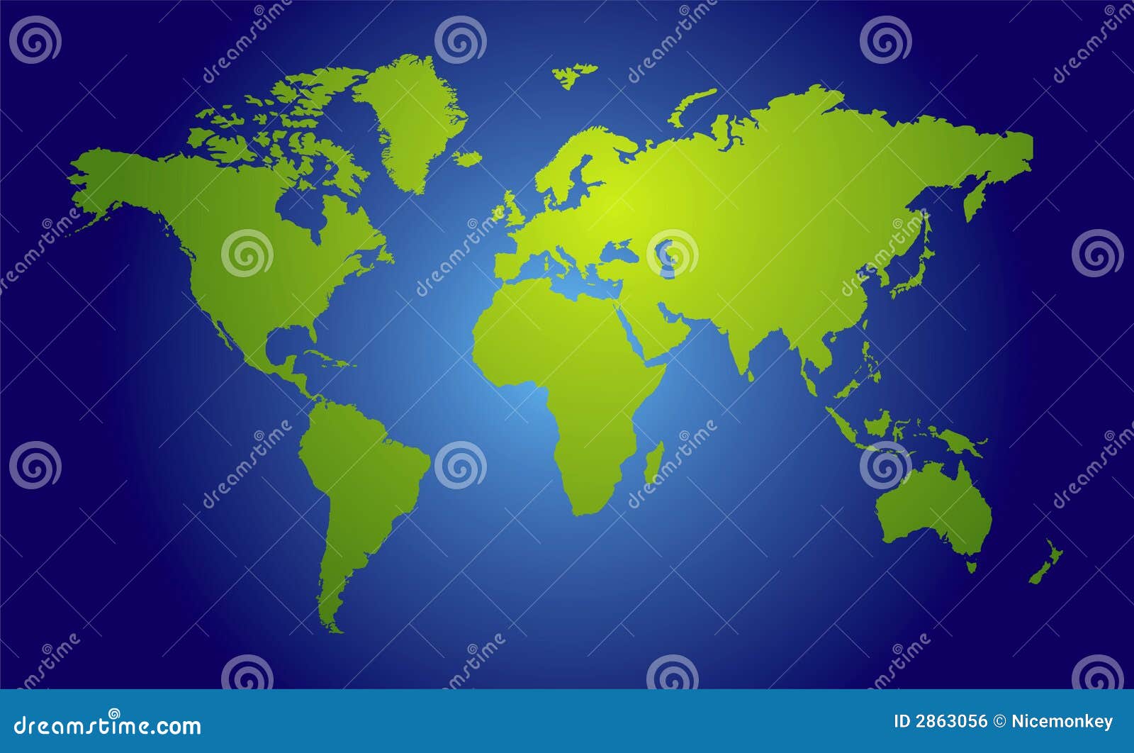 World map view stock vector. Illustration of green, geography - 2863056