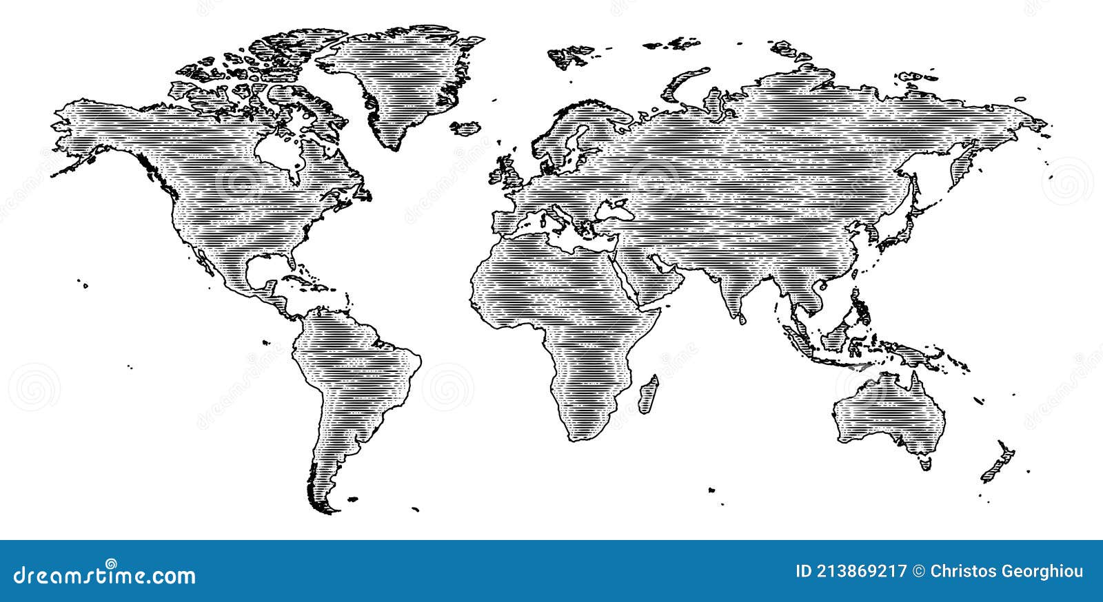 World Map Engraved On Grey. Highly Detailed Stock Photography ...