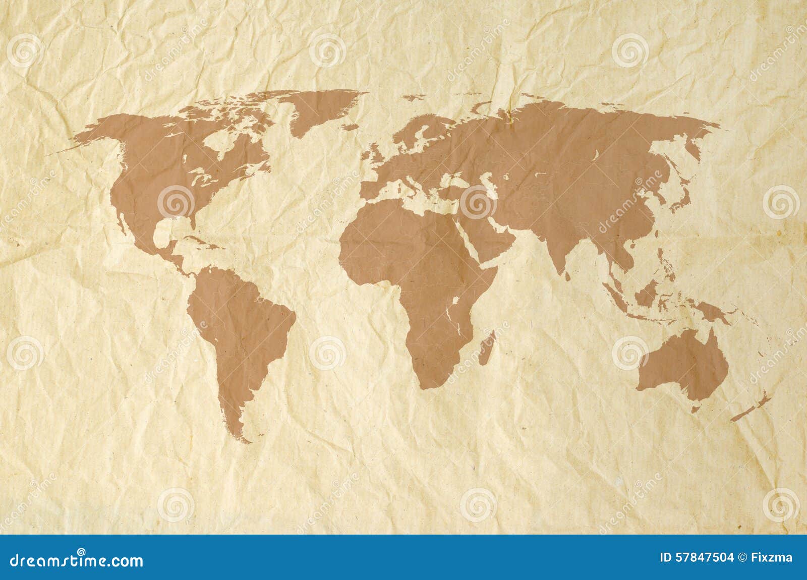 Vintage World Map Paper Craft Stock Images - 4 Photos