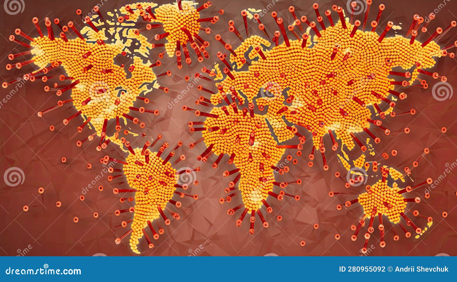 World Map Virus Pandemia Background. Generative AI Stock Illustration ...