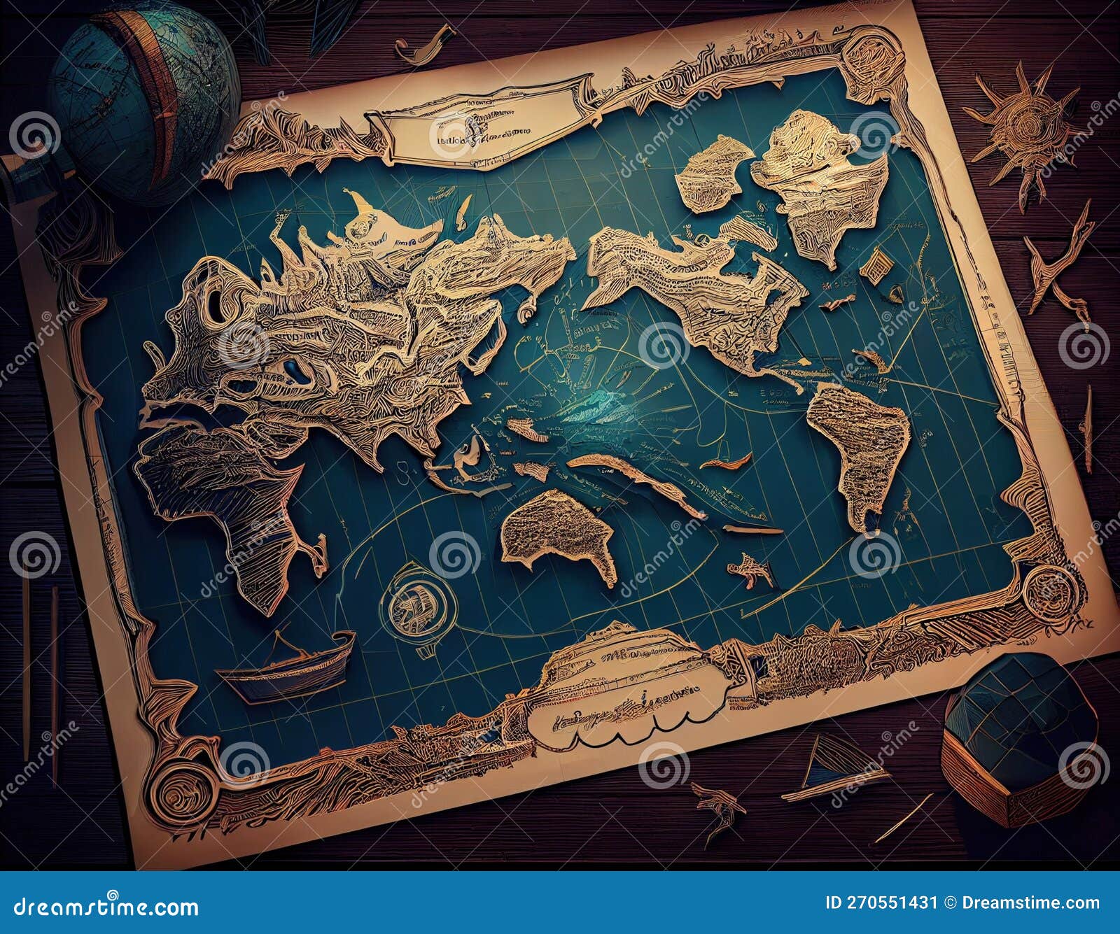 World Map Wallpaper, AI Driven and Made with Generative AI Stock Image ...