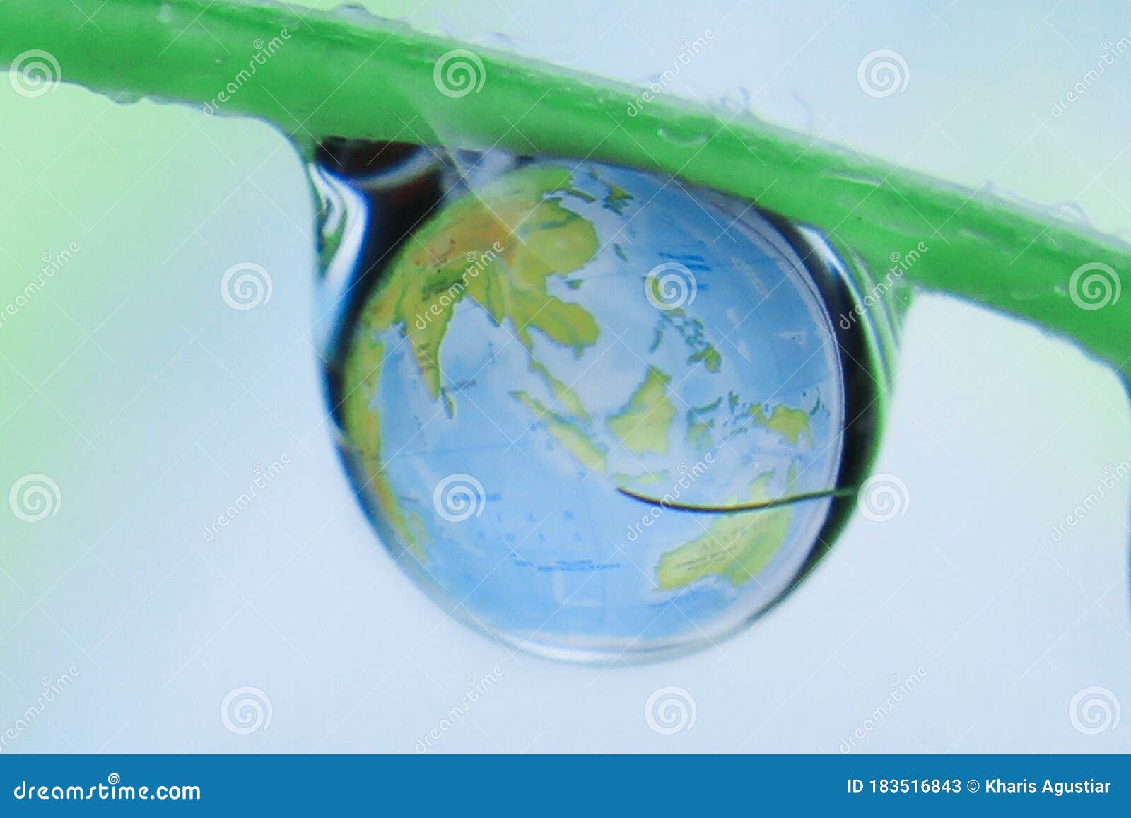 World Map in Water Drop Globe Stock Image - Image of globe, world ...