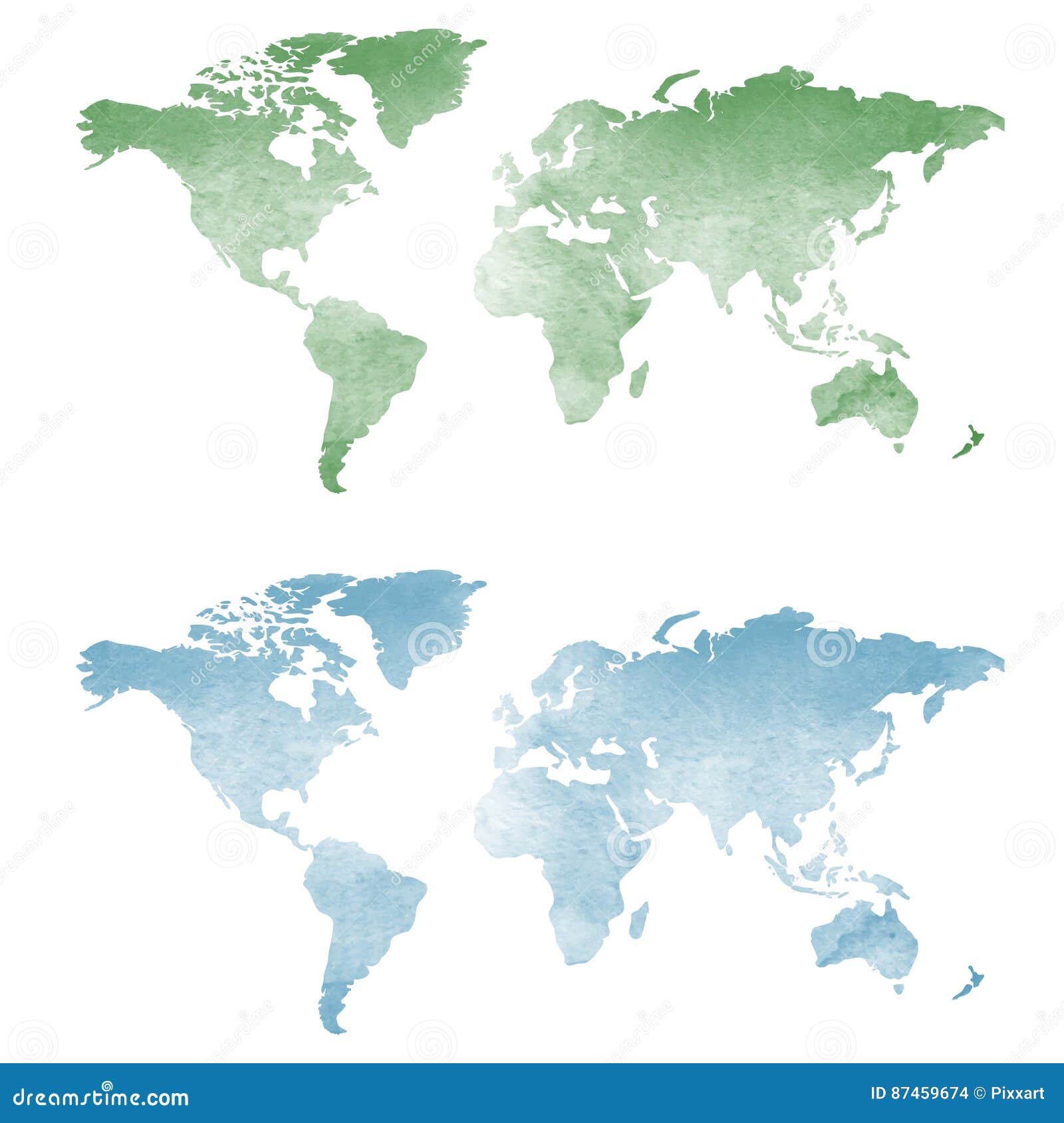 World Map in Watercolor Texture Stock Vector - Illustration of africa ...