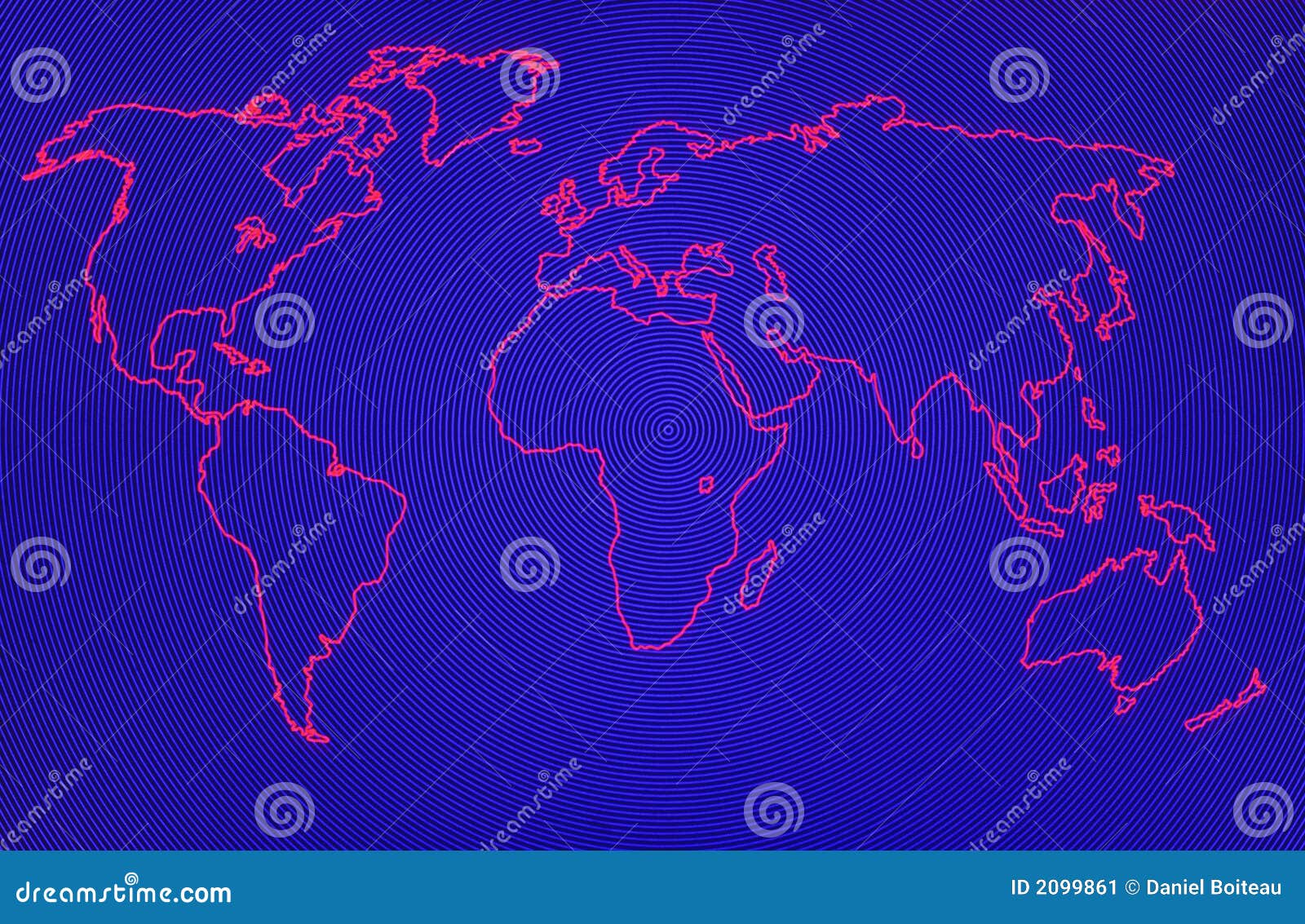 World Map Wave Picture. Image: 2099861