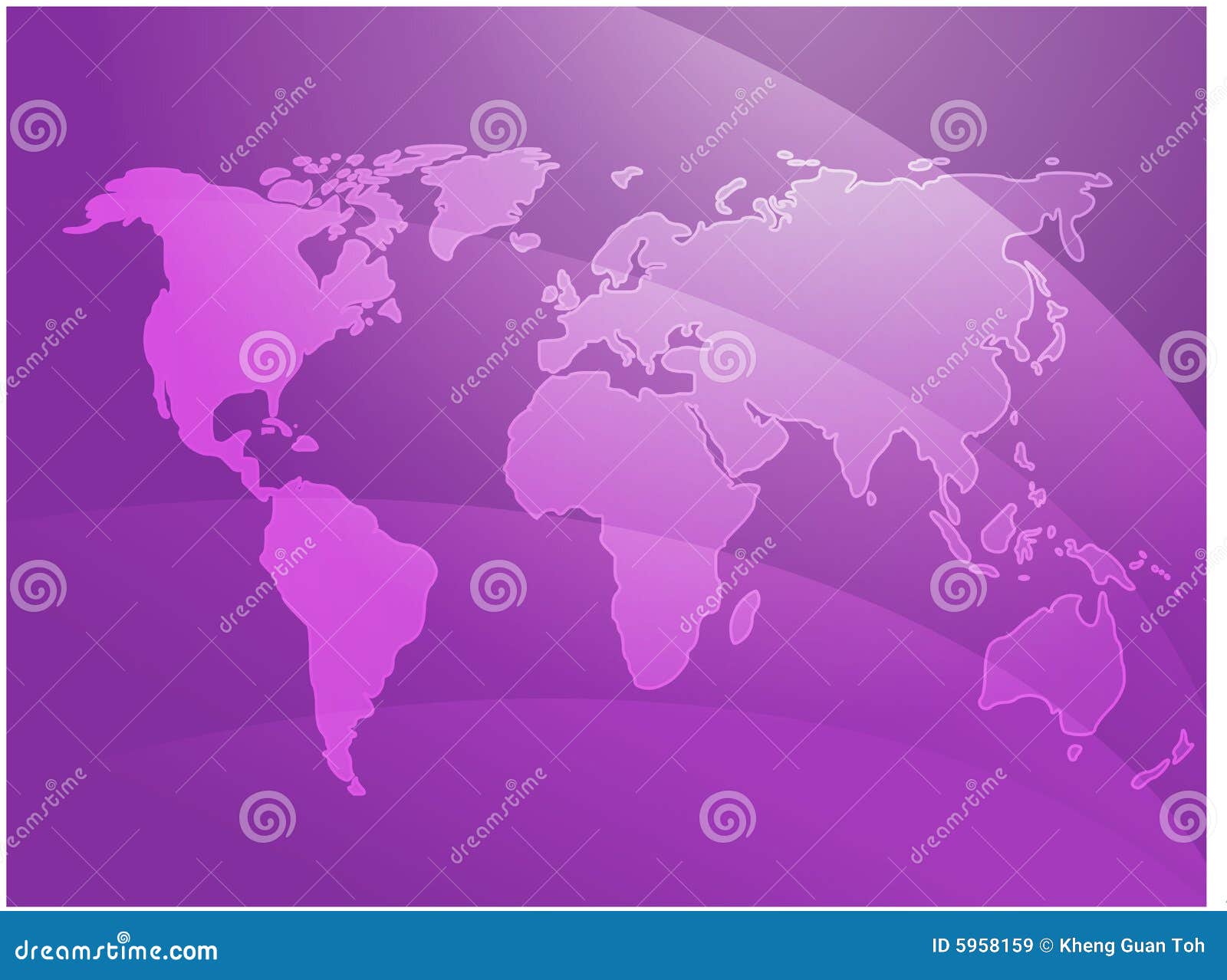 World Map Waves Vector Illustration | CartoonDealer.com #5958159