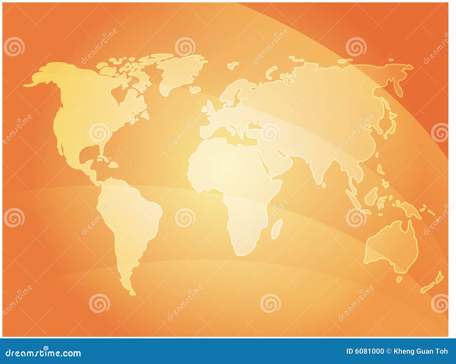 World Map Waves Vector Illustration | CartoonDealer.com #6081000