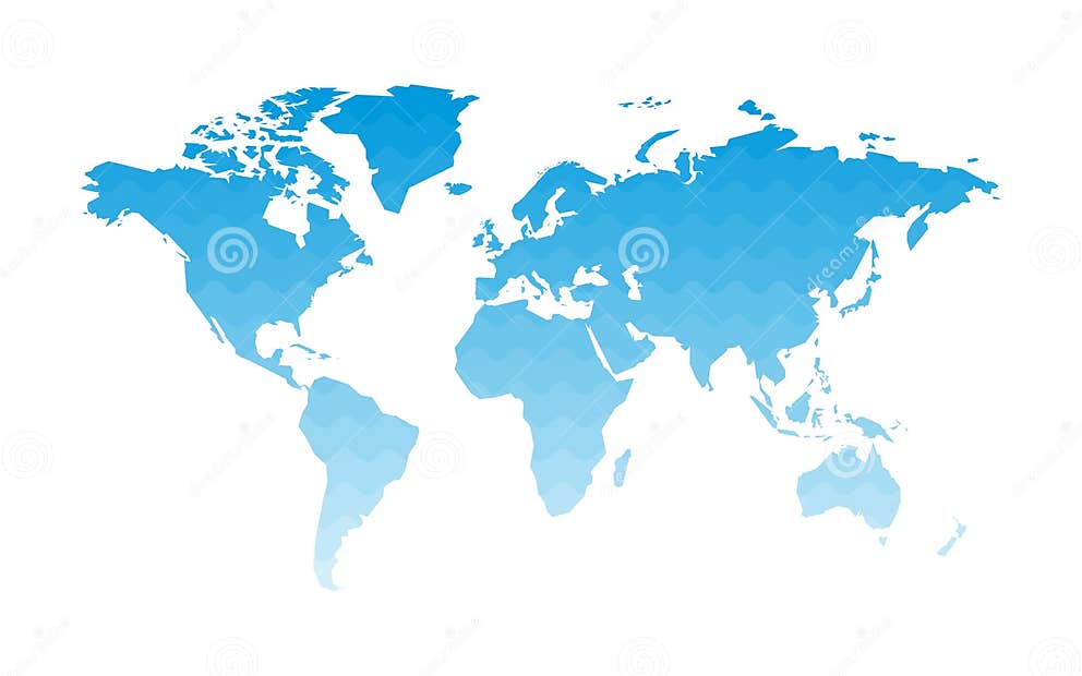 World map waves of water stock vector. Illustration of vector - 77237447