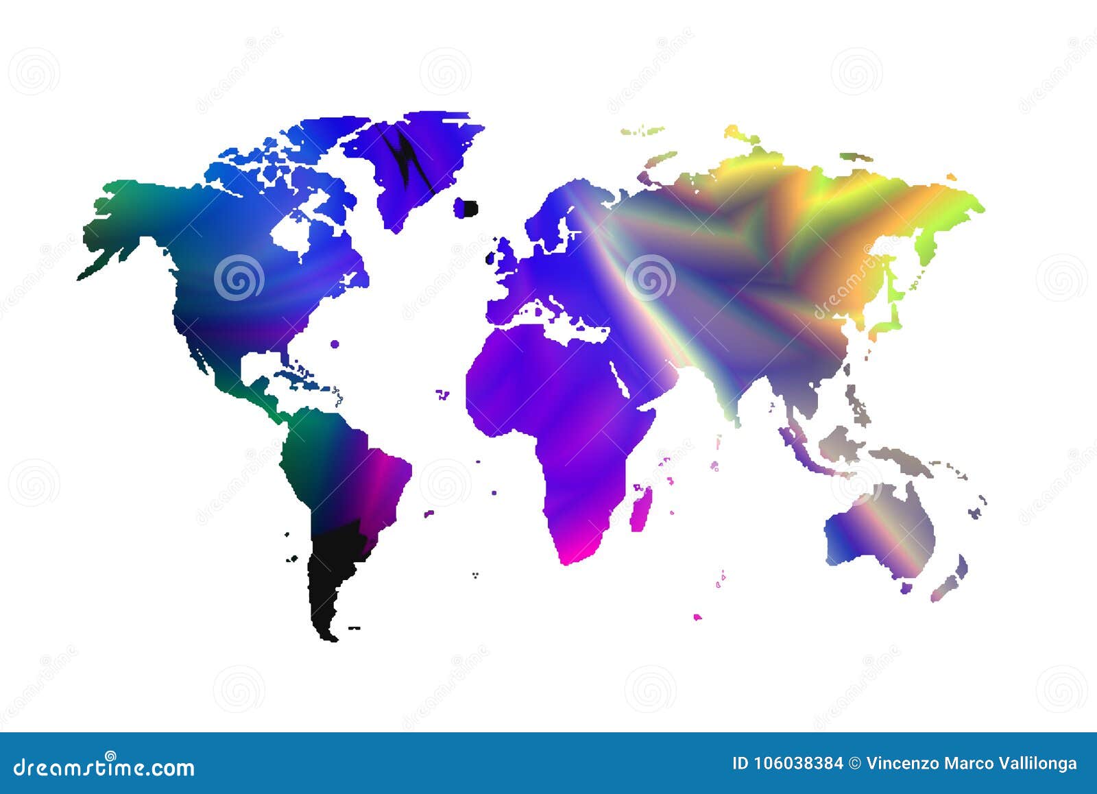 World Map on White Background Stock Illustration - Illustration of ...