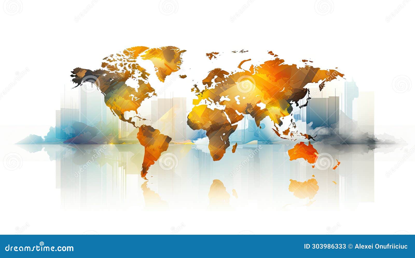 World Map on White Background Stock Illustration - Illustration of ...