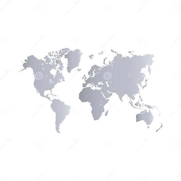 World Map on White Background Stock Vector - Illustration of land ...