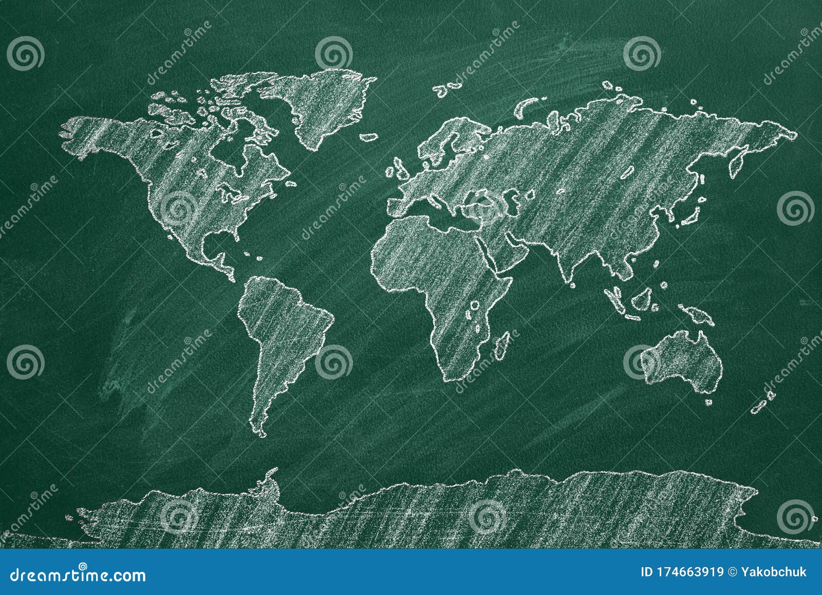 World map stock illustration. Illustration of green - 174663919