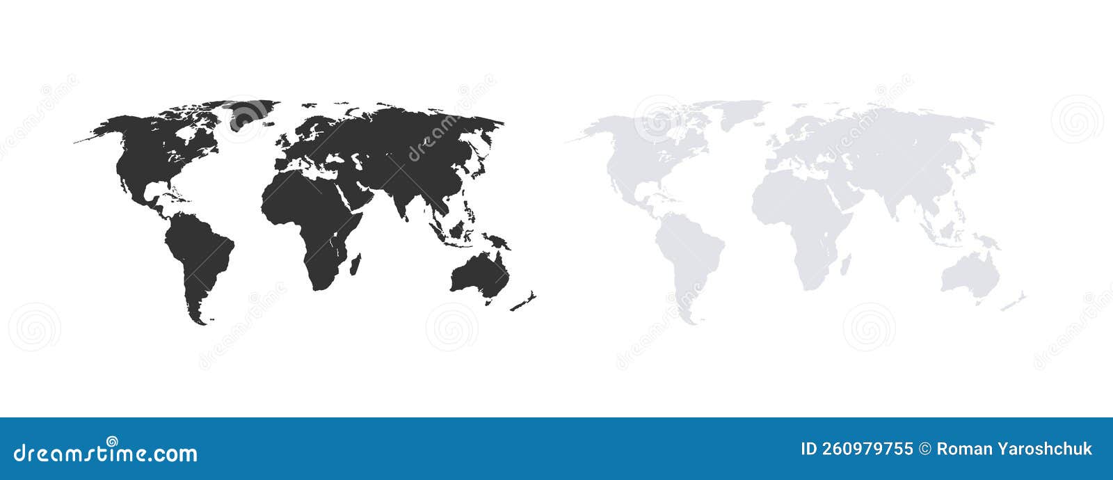 World Maps. World Map Template. Flat Earth World Map Stock Illustration ...