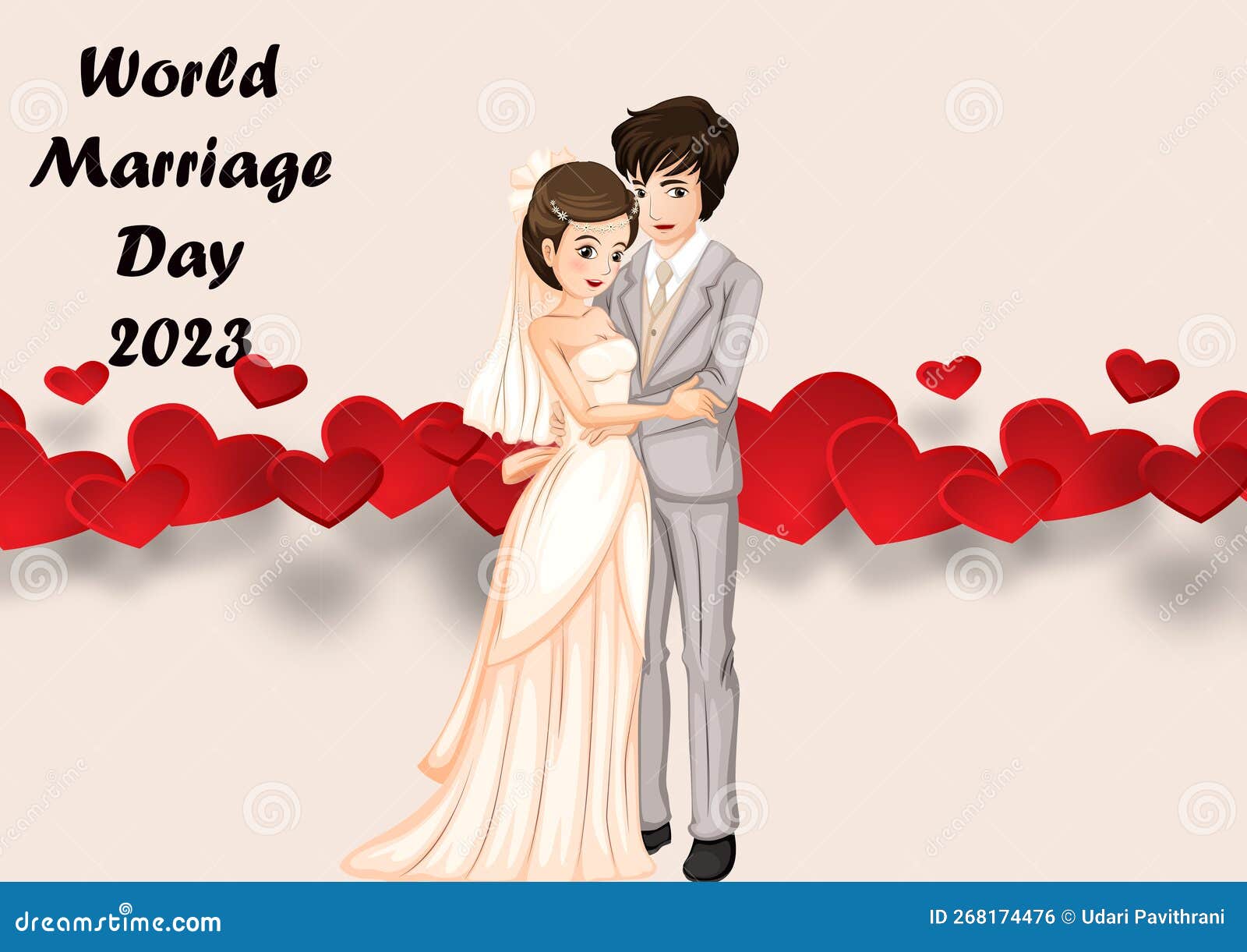 World Marriage Day 2023 stock illustration. Illustration of married ...